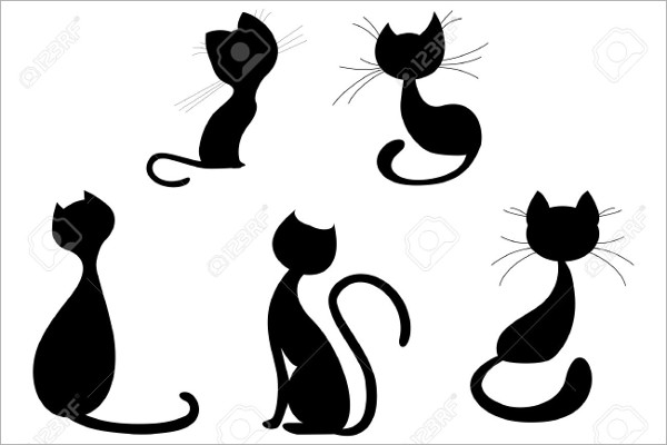 8+ Cat Silhouettes PSD, EPS, Vector Illustrations