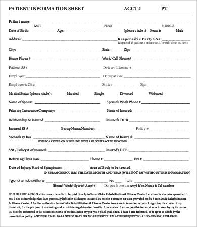 Information Sheet Template - 21+ Free Sample, Example Format Download