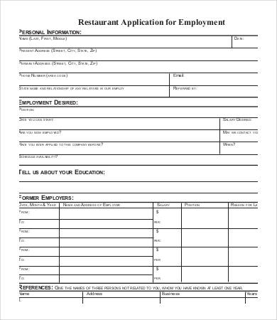 18+ Simple Job Application Form Templates in Word | Google Docs | Apple ...