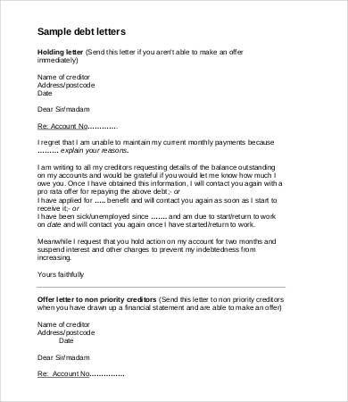 Debt Letter Template - 7+ Free Word, PDF Format Download