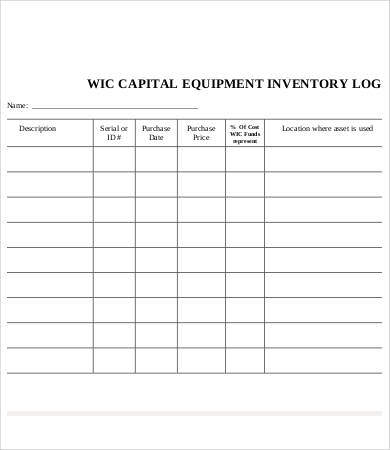 Equipment Log Template - 11+ Free Word, Excel, PDF Format Download