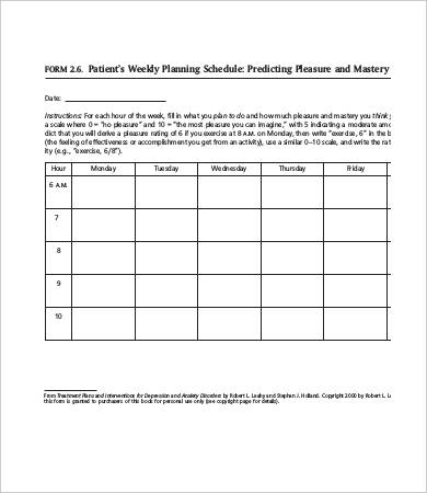 Patient Schedule Template - 6+ Free Word, Excel, PDF Format Download