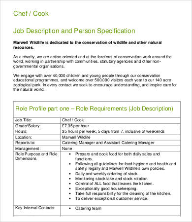 17+ Line Cook Job Description Templates - PDF, DOC