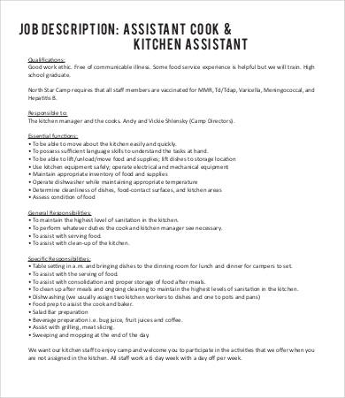 17+ Line Cook Job Description Templates - PDF, DOC