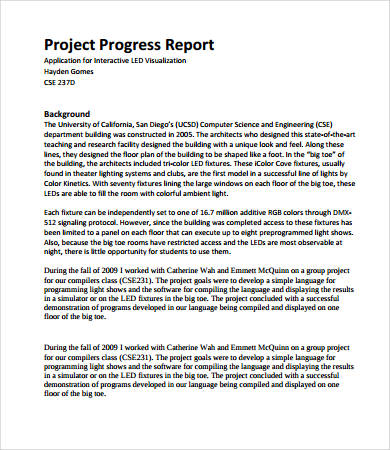 Project Report Format - 28+ Free PDF, Word Documents Download | Free ...