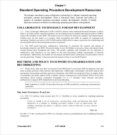 15+ Standard Operating Procedure Templates - PDF, DOC
