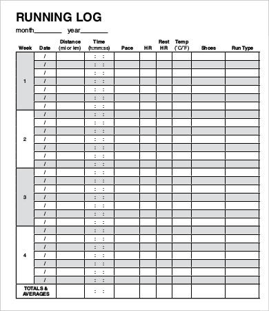 Running Log Template - 9+ Free Word, Excel, PDF Documents Download