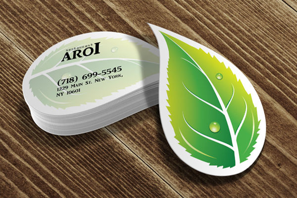 14+ Leaf Shaped Business Card Designs - PSD, Vector EPS | Free ...