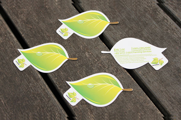 14+ Leaf Shaped Business Card Designs - PSD, Vector EPS | Free ...