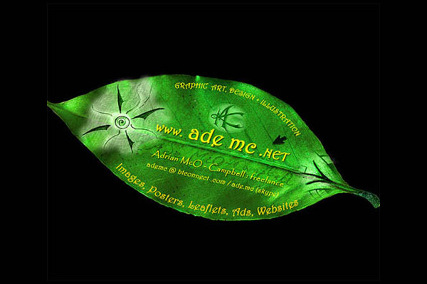 14+ Leaf Shaped Business Card Designs - PSD, Vector EPS | Free ...