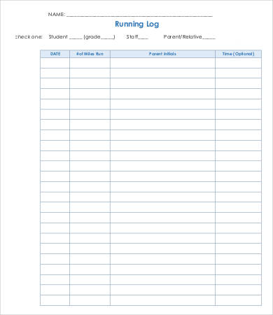 Running Log Template - 9+ Free Word, Excel, PDF Documents Download