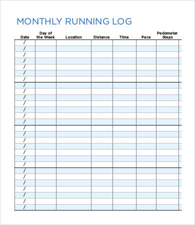 Running Log Template - 9+ Free Word, Excel, PDF Documents Download