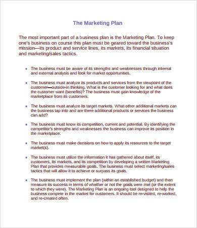 Marketing Plan Sample - 31+ Free PDF, Word Documents Download
