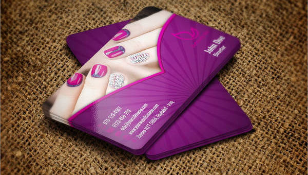 19 Nail Salon Business Card Templates Word AI PSD