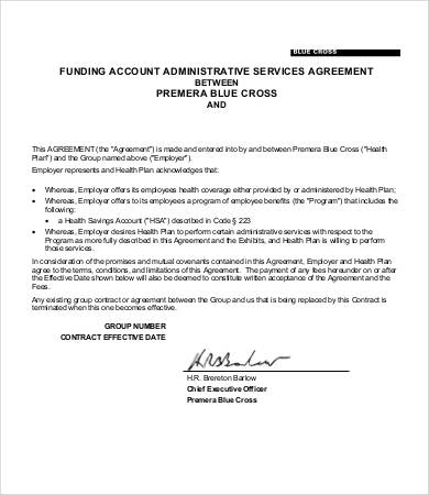 Administrative Services Agreement Template - 10+ Free Sample, Example ...