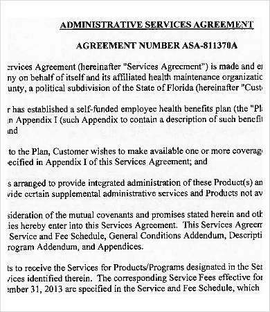 Administrative Services Agreement Template - 10+ Free Sample, Example ...