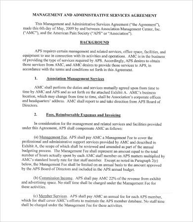 Administrative Services Agreement Template - 10+ Free Sample, Example ...