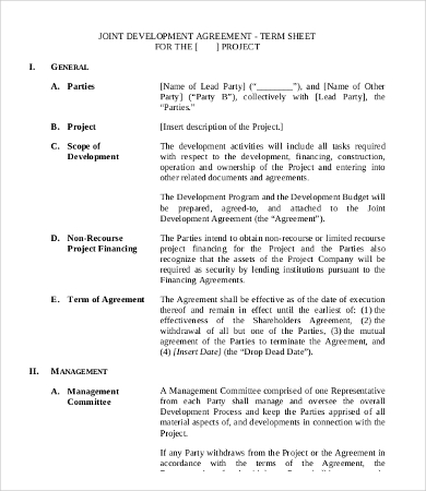Development Agreement Template - 20+ Free Word, Excel, PDF Format Download