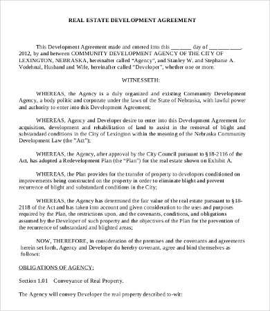 Development Agreement Template - 20+ Free Word, Excel, PDF Format Download