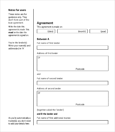 16+ Sample Money Agreement Templates - Word, PDF, Pages