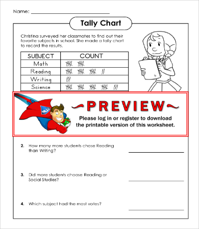 Tally Chart Template - 8 +Free Word, PDF Documents Download