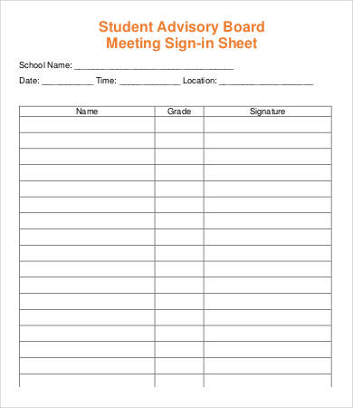 Meeting Sign In Sheet Template - 13+ Free PDF Documents Download