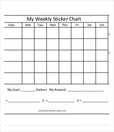 Sticker Chart Template - 11 Free PDF Documents Download