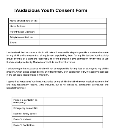 Consent Form Template - 12+ Word, PDF Documents Download