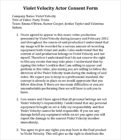 Consent Form Template - 12+ Word, PDF Documents Download