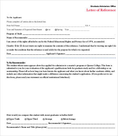 Letter of Reference - 13+ Free Sample, Example, Format