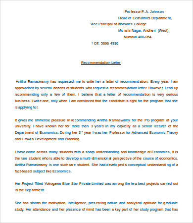 Letter of Reference - 13+ Free Sample, Example, Format