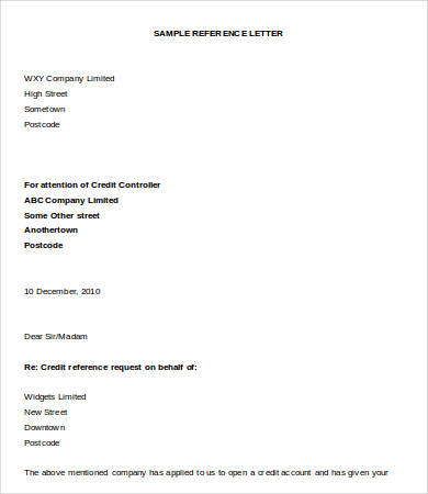 Letter of Reference - 13+ Free Sample, Example, Format