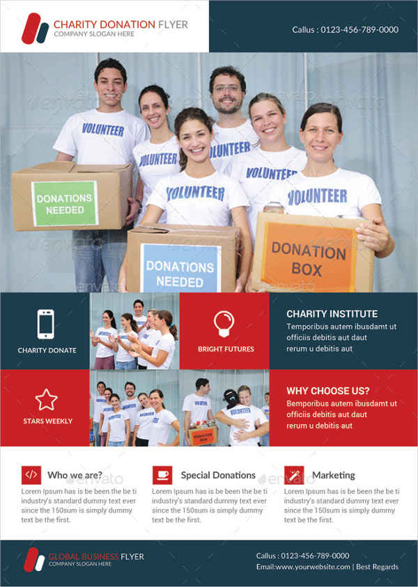 16 Donation Flyers PSD Word AI EPS Vector Free Premium Templates
