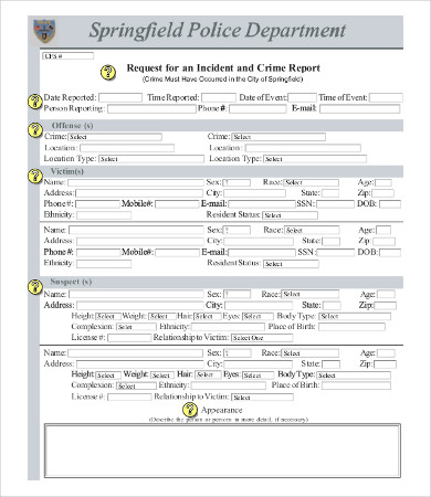 Police Report Template - 12+ Free Word, PDF Documents Download