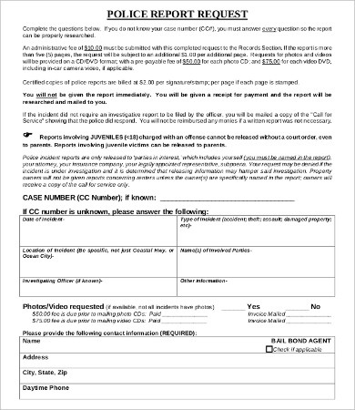 Police Report Template - 12+ Free Word, PDF Documents Download