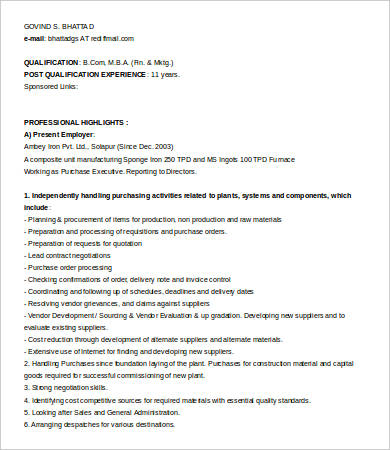 14+ Sample Executive Resume Templates - PDF, DOC