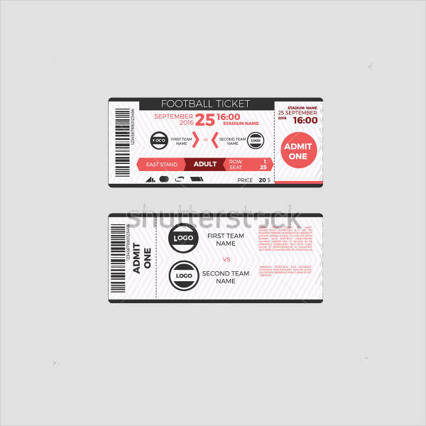Printable Blank Football Ticket Template Printable Templates Free