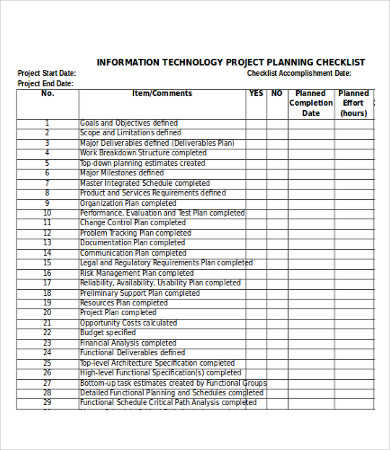 Excel Checklist Template - 13+ Excel Documents Download