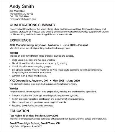 8+ Professional Resume Templates - PDF, DOC