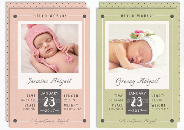 Baby Announcement Template Baby Announcement Poster Template 
