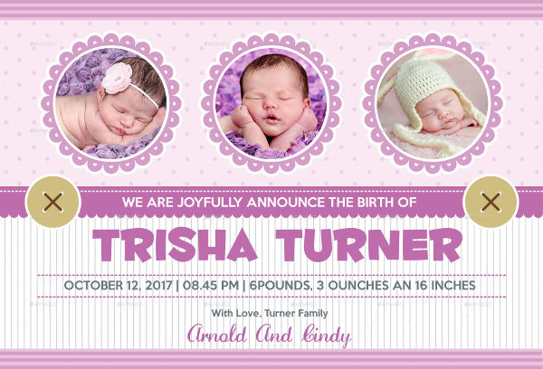 9 Baby Announcement Templates Free PSD AI Vector EPS Format Download