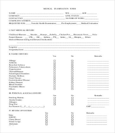 13+ Sample Free Medical Forms in Word | Google Docs | PDF