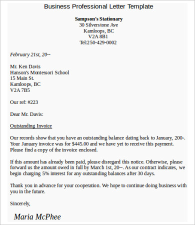 Professional Letter - 8+ Free Word, PDF Documents Download