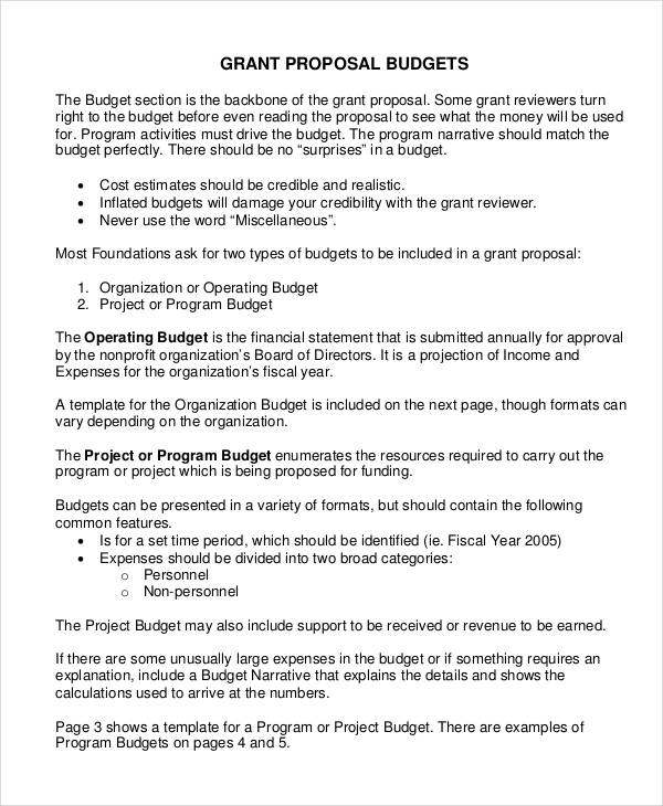 Proposed Budget Template Professional Template For Business