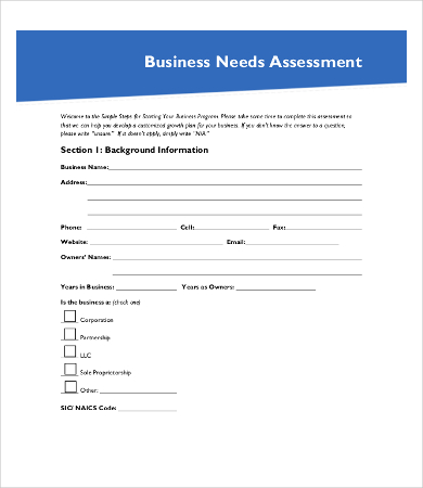11+ Sample Needs Assessment Templates in Word | Google Docs | Apple ...