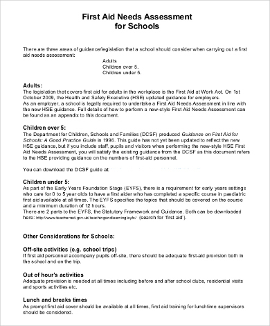 11+ Sample Needs Assessment Templates in Word | Google Docs | Apple ...
