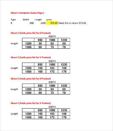 Quote Template - 9+Free Word, PDF Documents Download