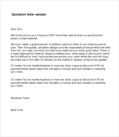 Quote Template - 9+Free Word, PDF Documents Download