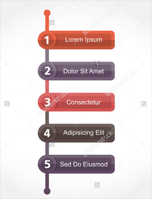 5+Vertical Timeline Templates