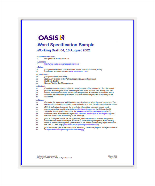 8+ Word Document Templates